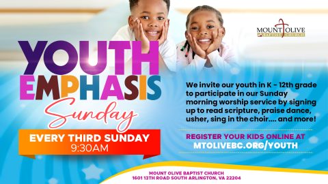 Youth Emphasis Sunday - Mt. Olive Baptist Church